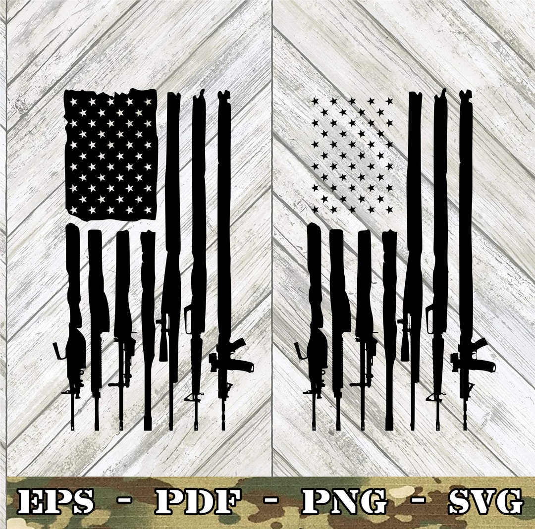 Firearms Flag SVG File Cricut Silhouette Glowforge Digital Download Svg ...