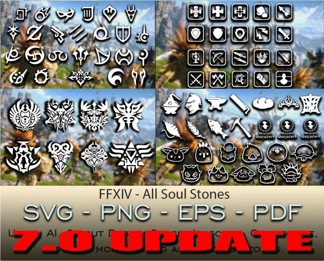 All of My Final Fantasy XIV SVG Files You Can Use Them on Cricut ...