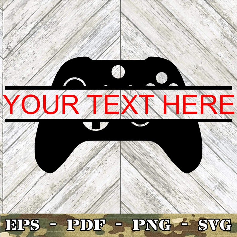 Monogram Split Controller XBOX PS5 Controllers SVG File Cricut ...