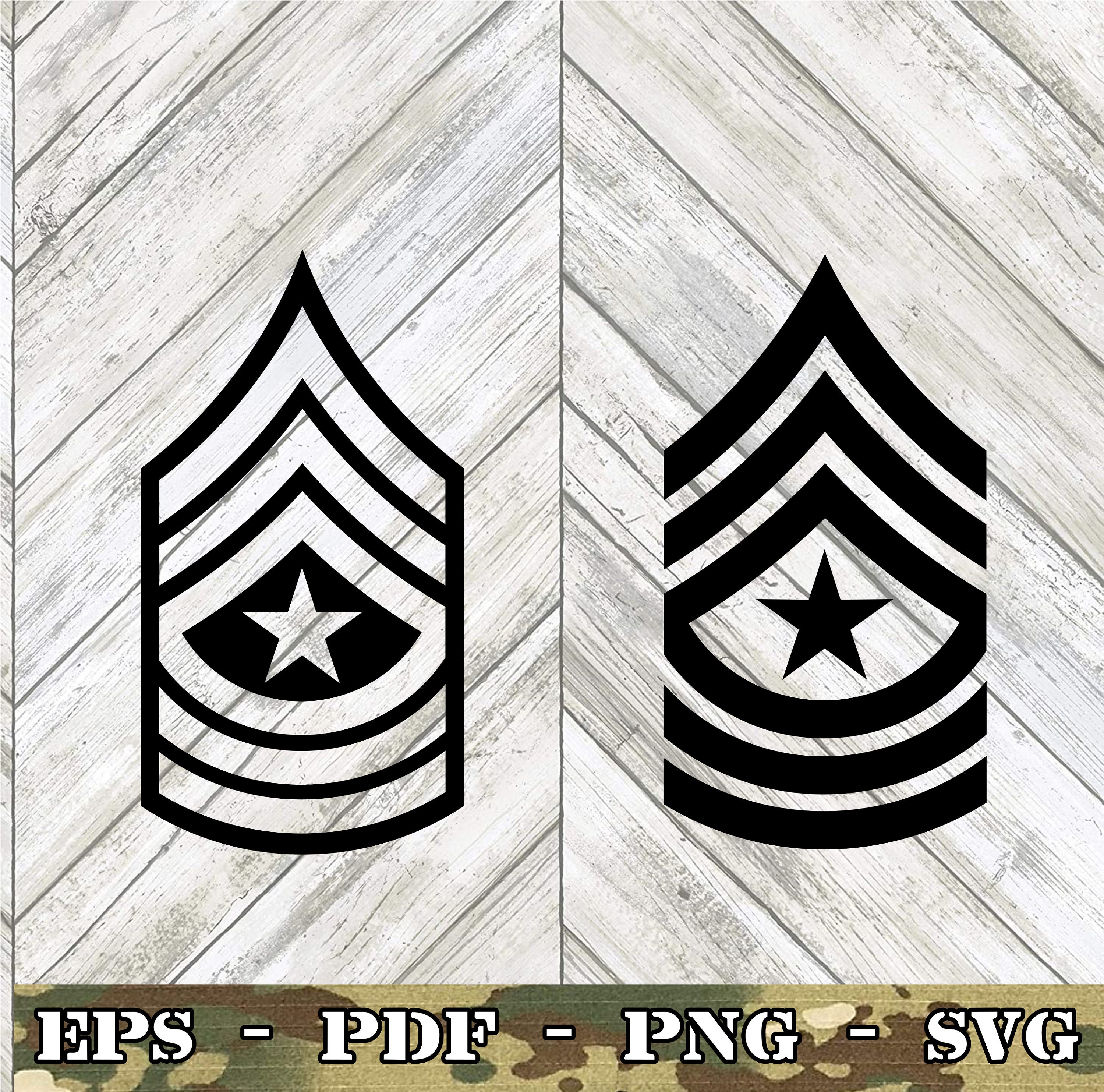 United States Army Ranks SVG File Cricut Silhouette Glowforge Digital ...
