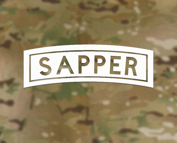 VINYL DECAL STICKER Sapper Tab Sapper Tab Decal Car | Etsy