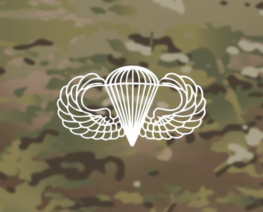 VINYL DECAL | STICKER {parachutist Badge} Parachutist Badge Jump Wings ...