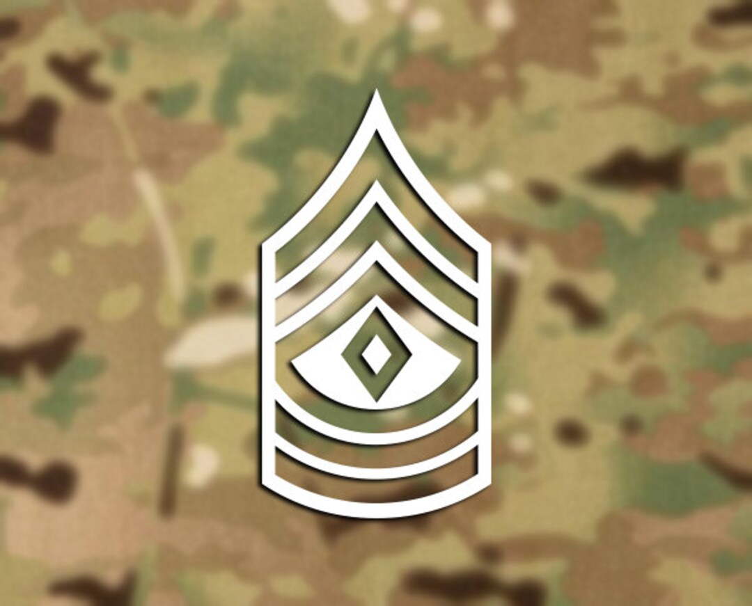 Vinyl Decal | Sticker {1SG E-8} First Sergeant US Army Insignia Decal ...