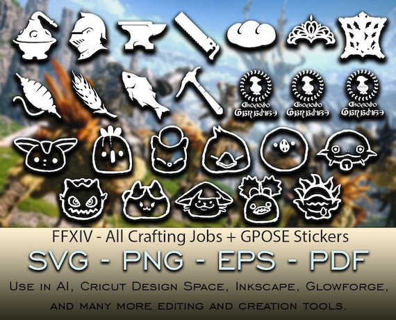 All Final Fantasy XIV Crafting and Gathering Jobs Plus Extras - Etsy
