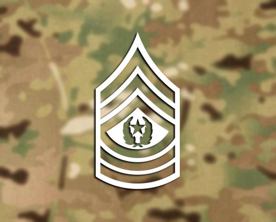 Vinyl Decal | Sticker {CSM E-9} Command Sergeant Major US Army Insignia ...