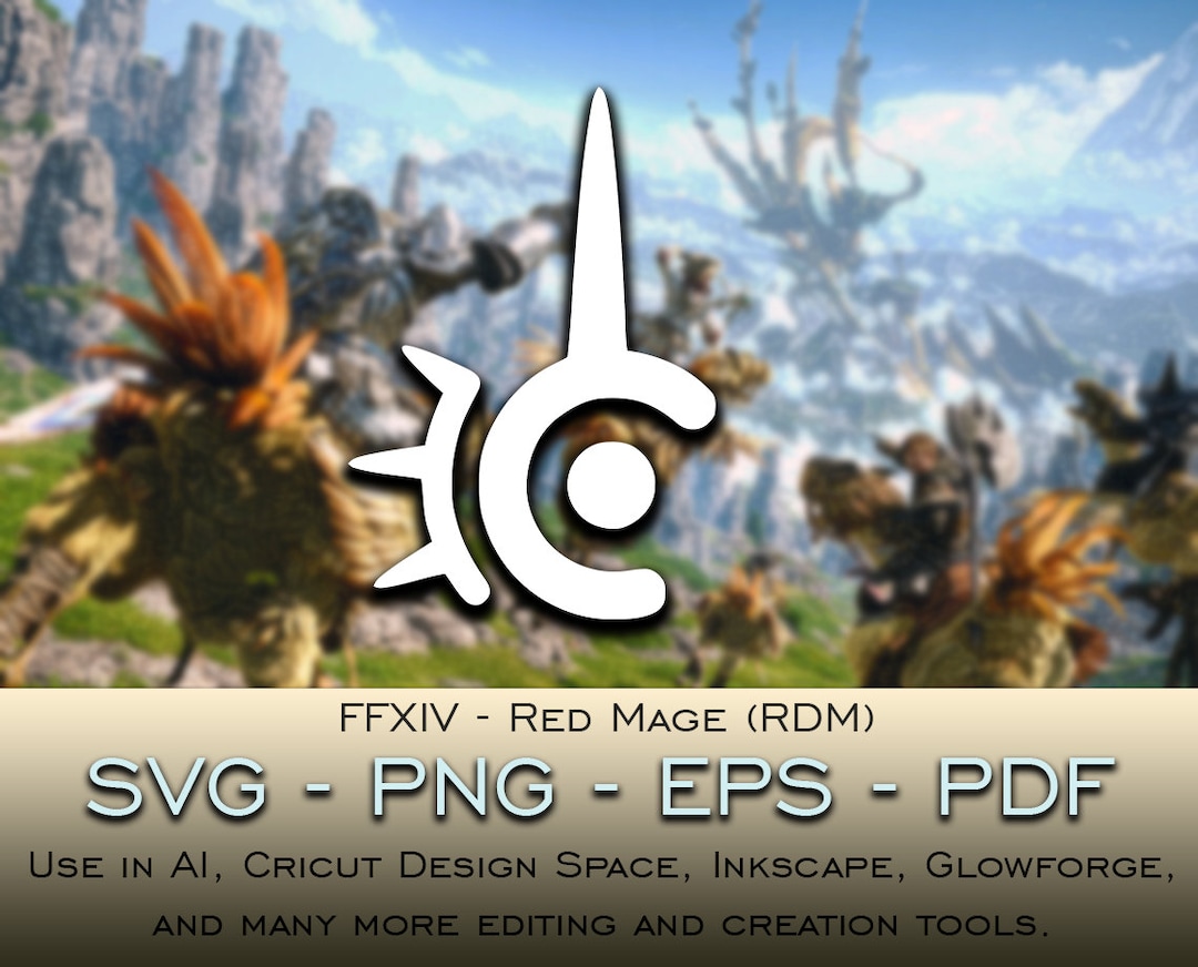 Red Mage (RDM) SVG File Cricut Silhouette Glowforge Digital Download ...