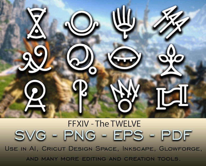 All of My Final Fantasy XIV SVG Files You Can Use Them on Cricut ...