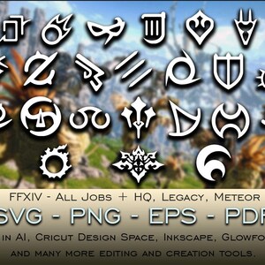 All of My Final Fantasy XIV SVG Files You Can Use Them on Cricut ...