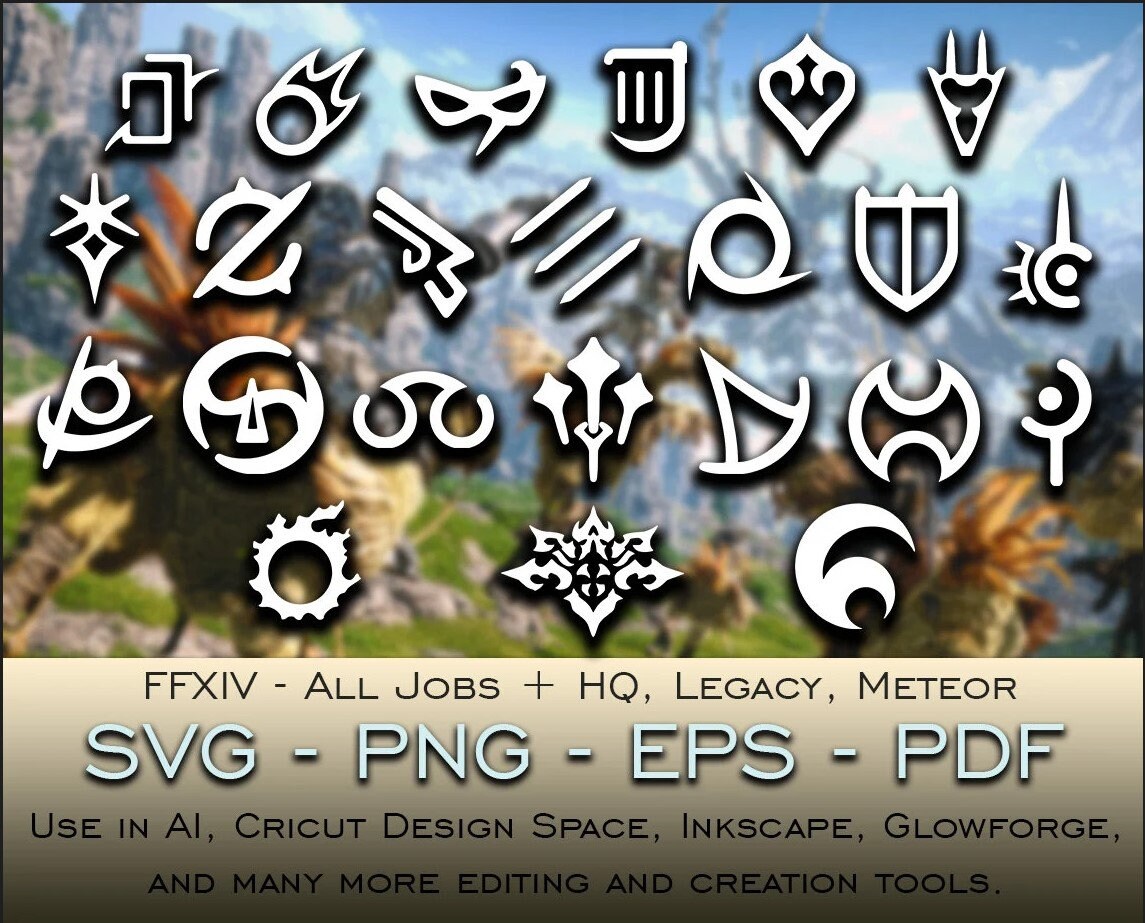 All of My Final Fantasy XIV SVG Files You Can Use Them on - Etsy