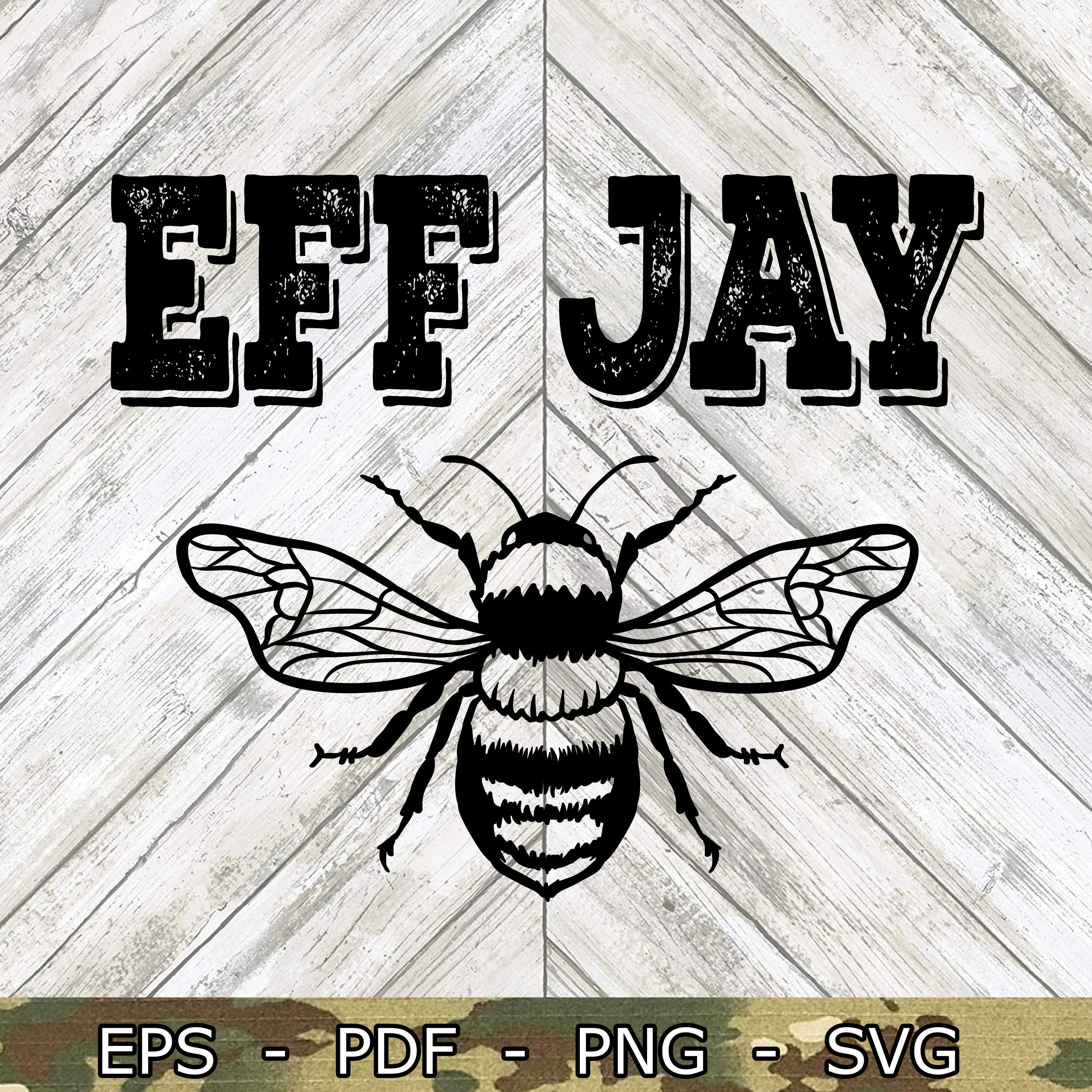 Eff Jay Bee SVG File Cricut Glowforge Digital Download Svg Png Eps Pdf ...