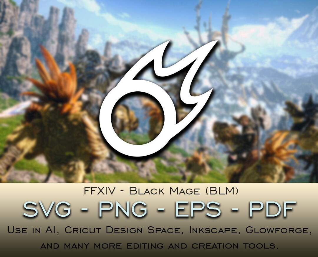 Black Mage (BLM) SVG File Cricut Silhouette Glowforge Digital Download ...