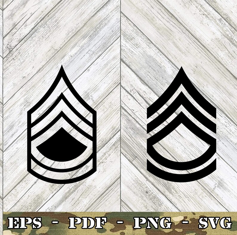 United States Army Ranks SVG File Cricut Silhouette Glowforge Digital ...