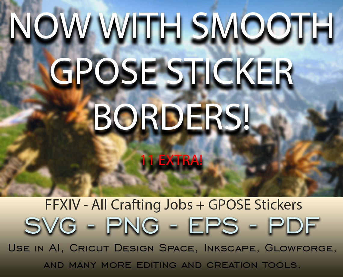 All Final Fantasy XIV Crafting and Gathering Jobs Plus Extras SVG File ...