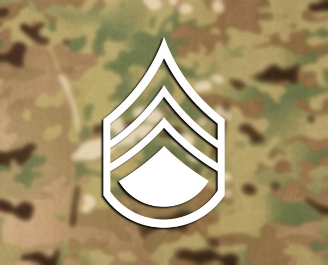 Vinyl Decal | Sticker {SSG E-6} Staff Sergeant US Army Insignia Decal ...