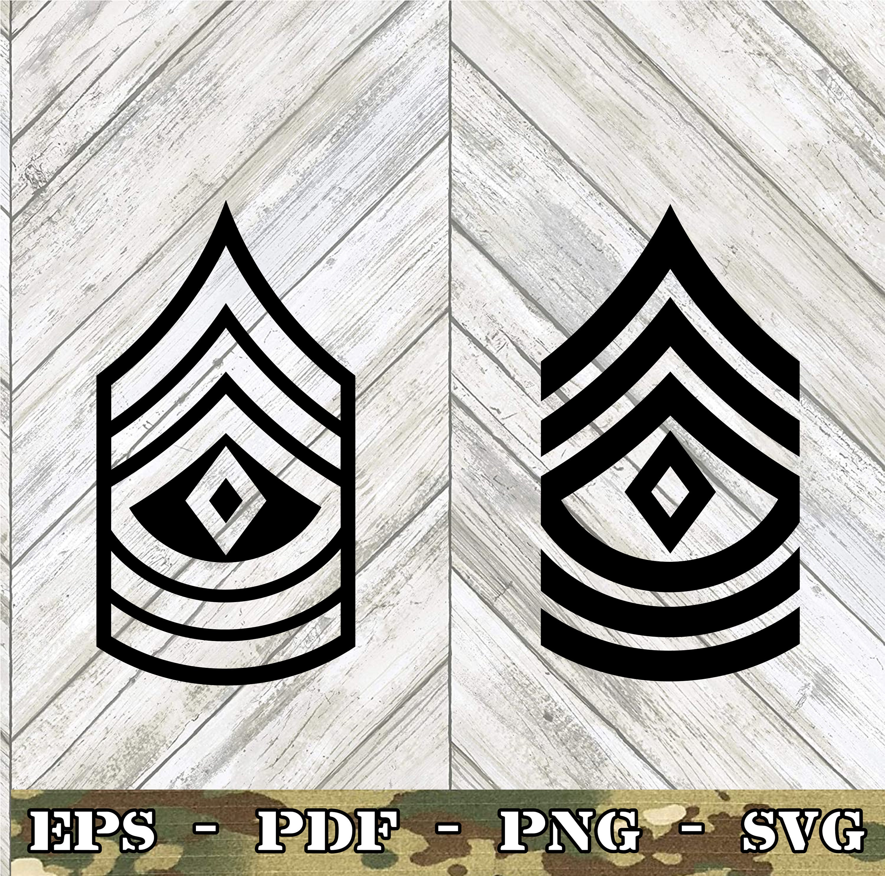 United States Army Ranks SVG File Cricut Silhouette Glowforge Digital ...