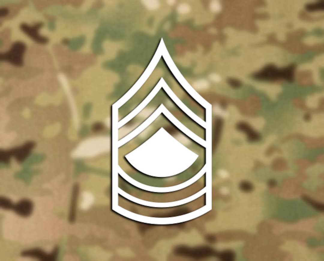 Vinyl Decal | Sticker {MSG E-8} Master Sergeant US Army Insignia Decal ...