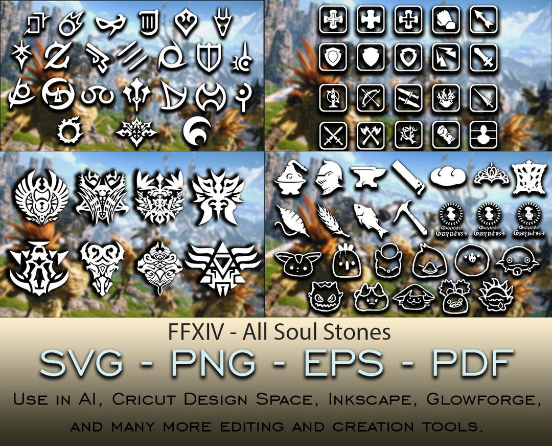 All of My Final Fantasy XIV SVG Files You Can Use Them on Cricut ...