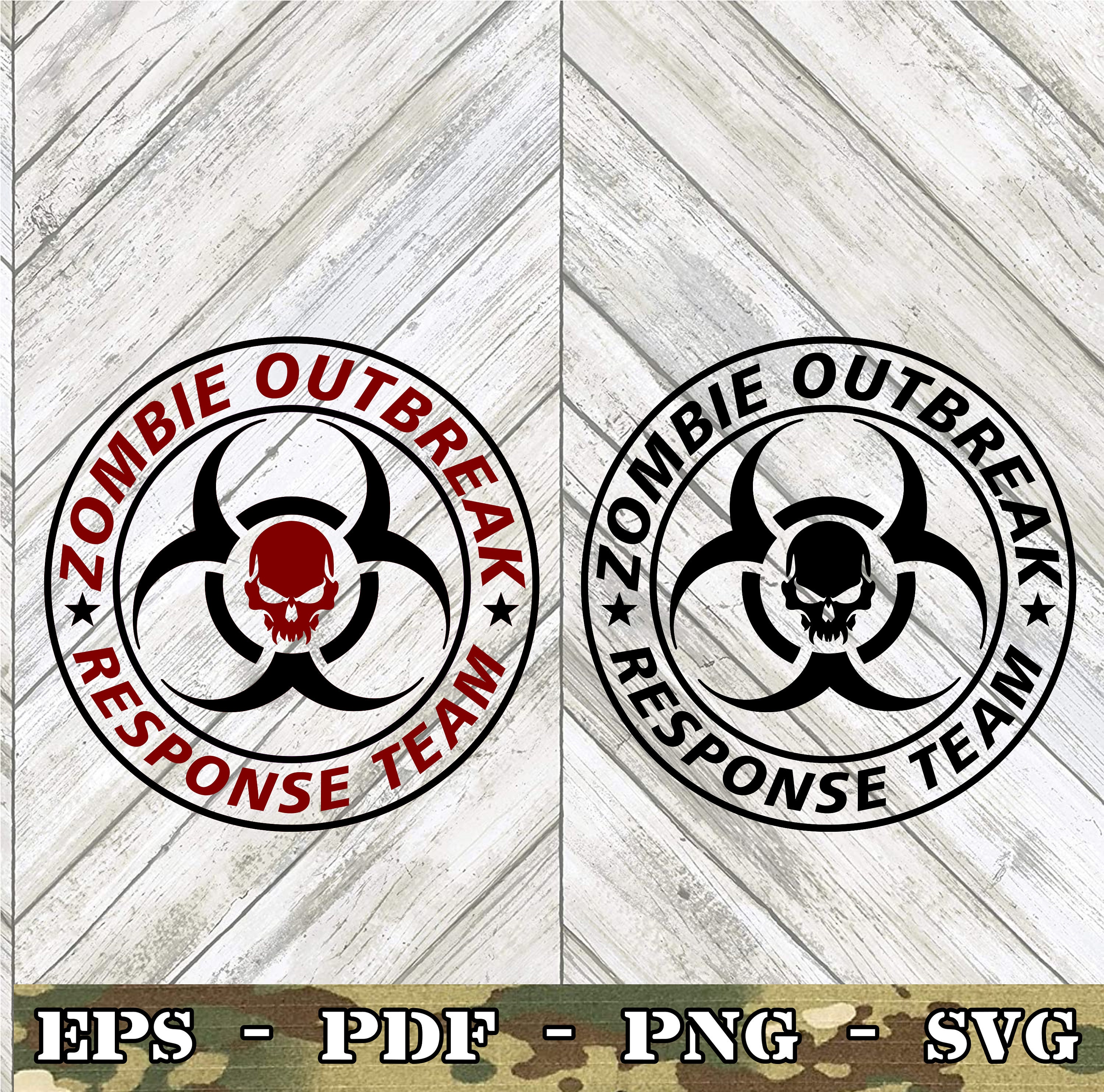 Zombie Outbreak Response Team SVG File Cricut Silhouette Glowforge ...