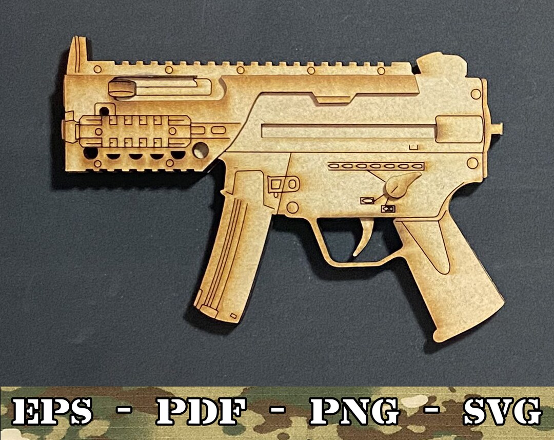 Mini Guns MP5K SMG SVG File Laser Cut Glowforge Snap Maker Digital ...