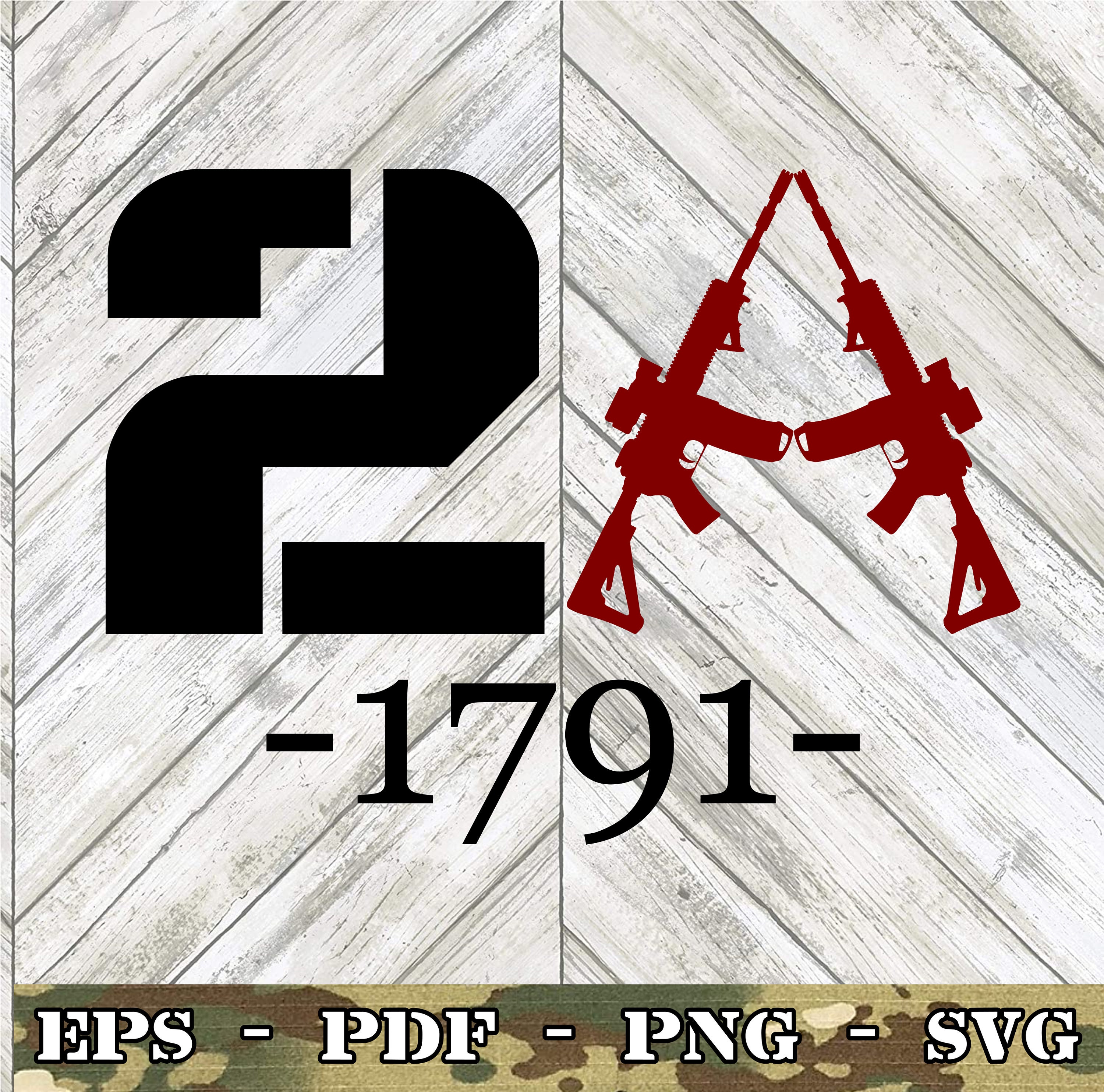 2A Rifles 1791 SVG File Cricut Silhouette Glowforge Digital - Etsy