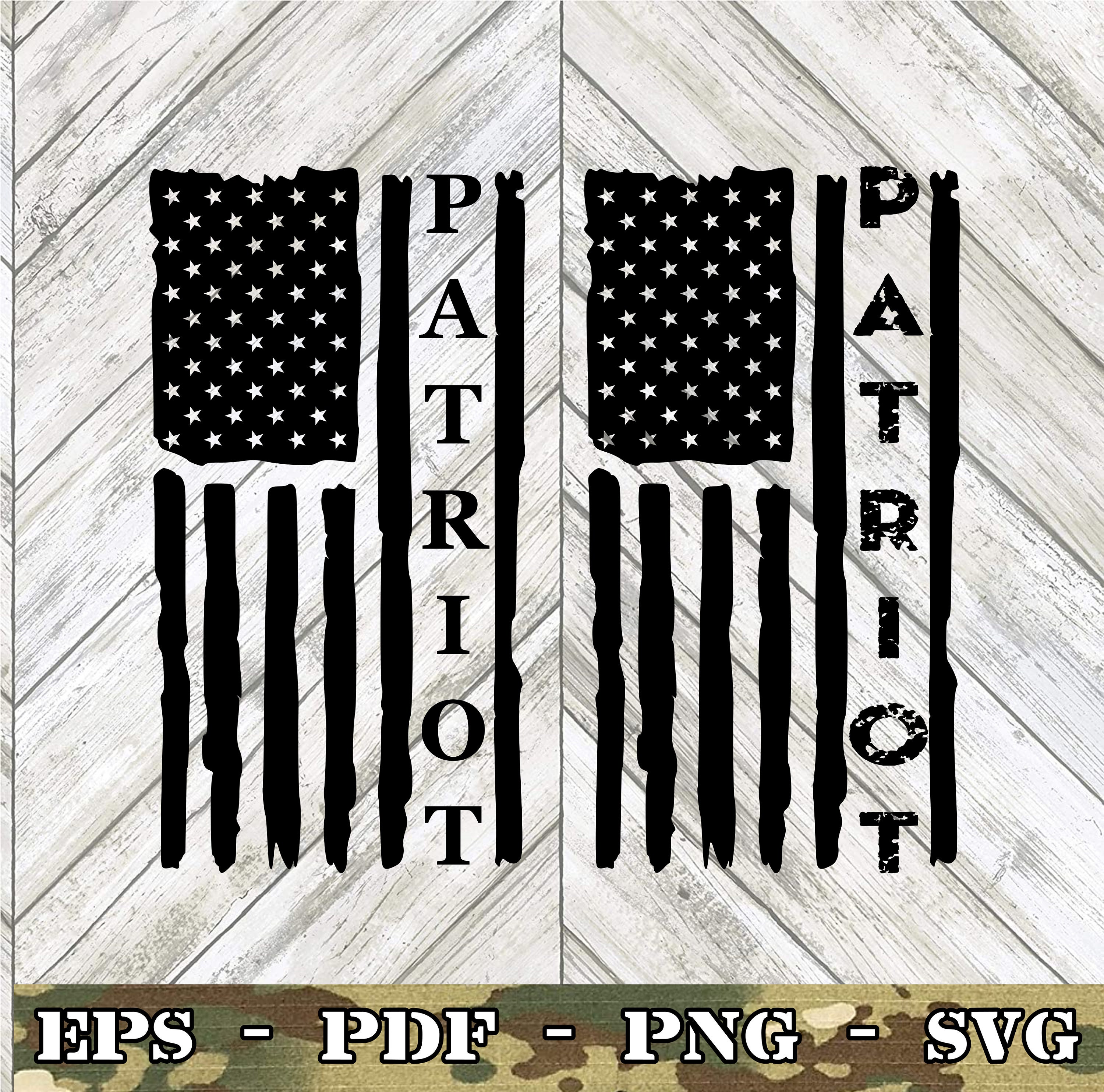 Patriot Flag 2 Fonts SVG File Cricut Silhouette Glowforge | Etsy