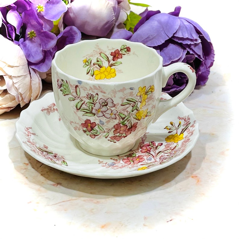 Spode Fairy Dell Cup and Saucer England Made Copeland Lovely | Etsy