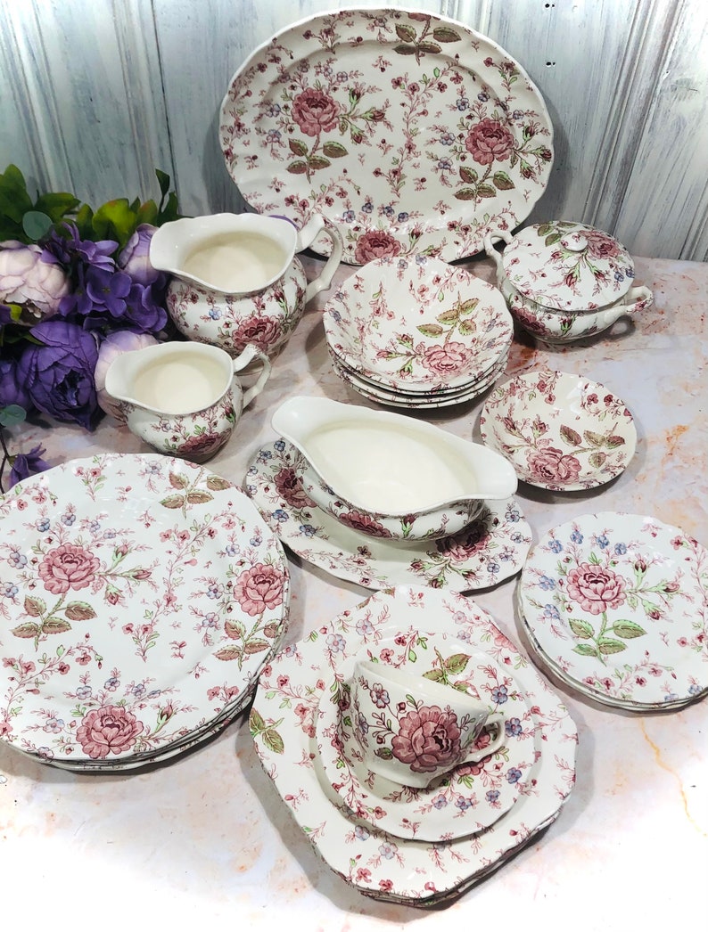 OPEN STOCK Rose Chintz by Johnson Brothers England Made Transferware ...