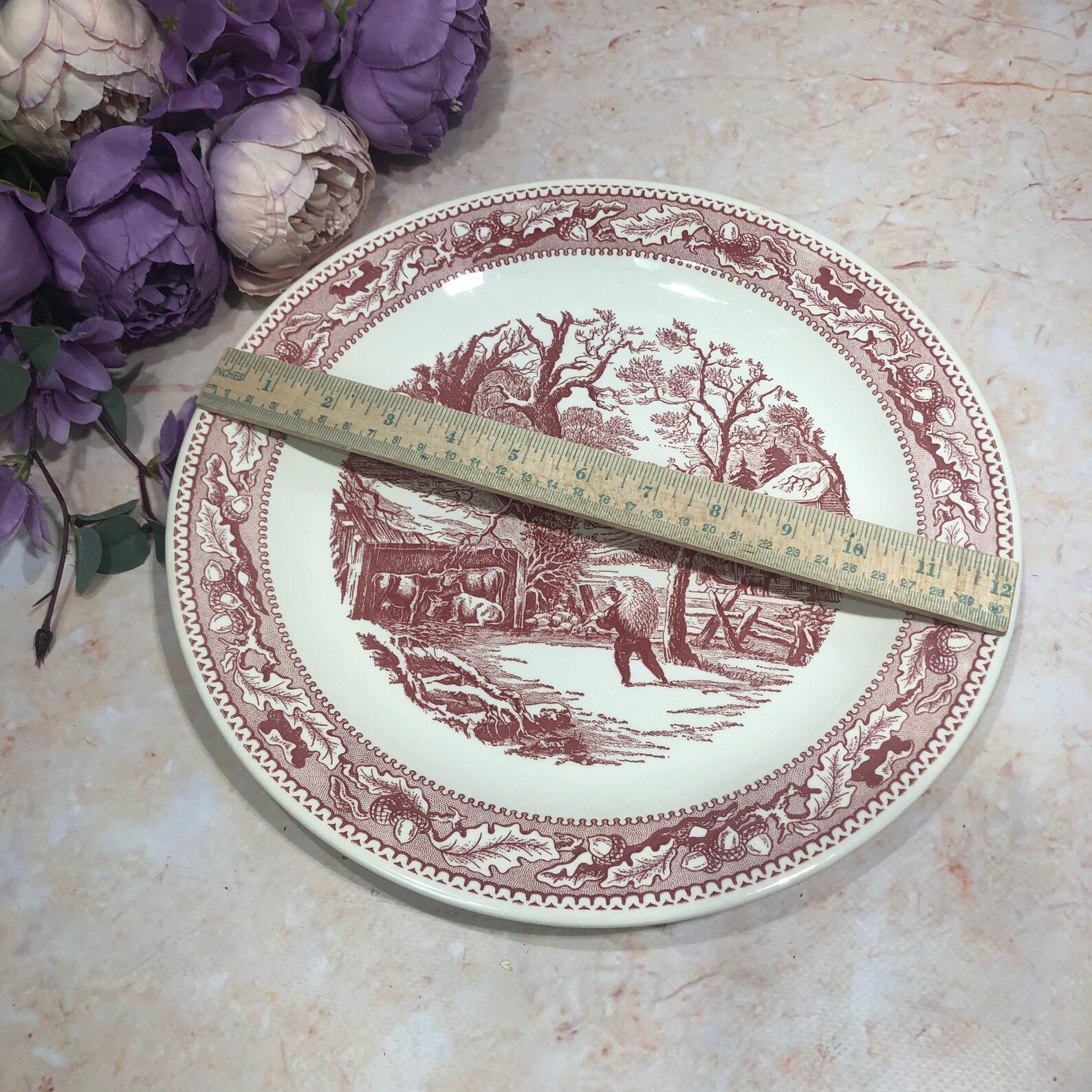 OPEN STOCK Memory Lane Red Pink and White Transferware Willow - Etsy