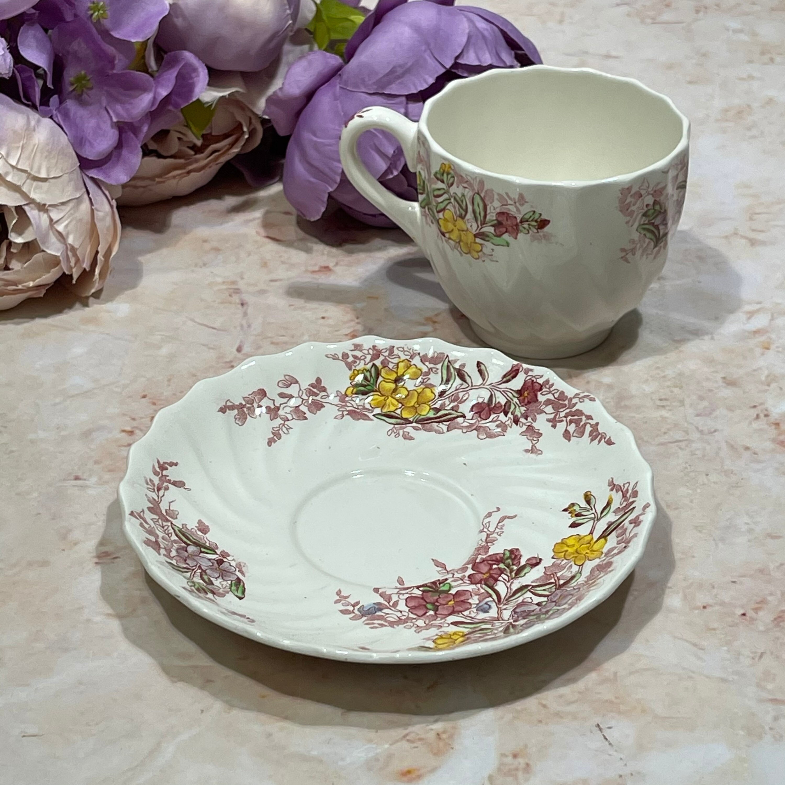 Spode Fairy Dell Cup and Saucer England Made Copeland Lovely | Etsy