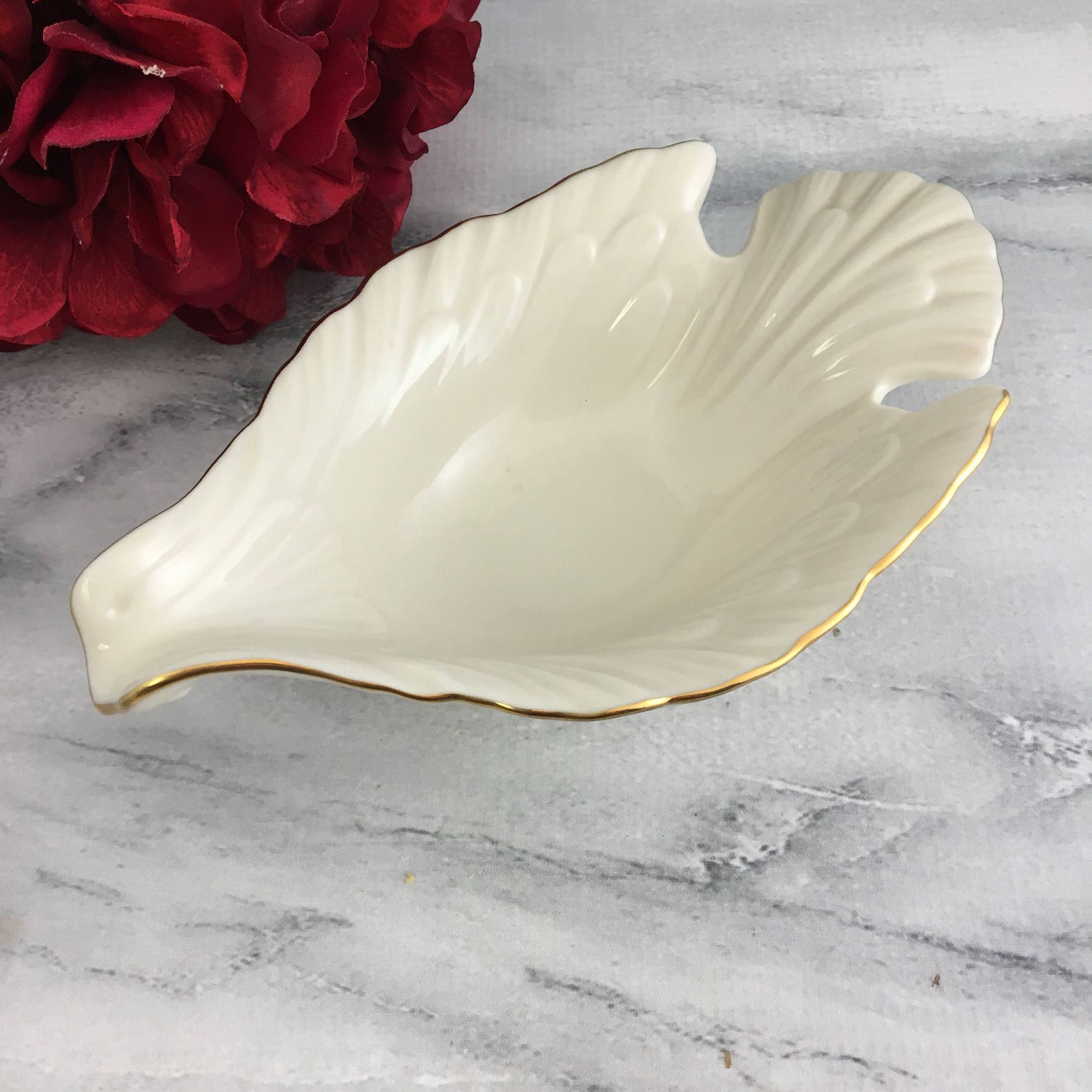 Lenox Dove Dish Trinket Candy Lovely Ivory and Gold USA Made | Etsy