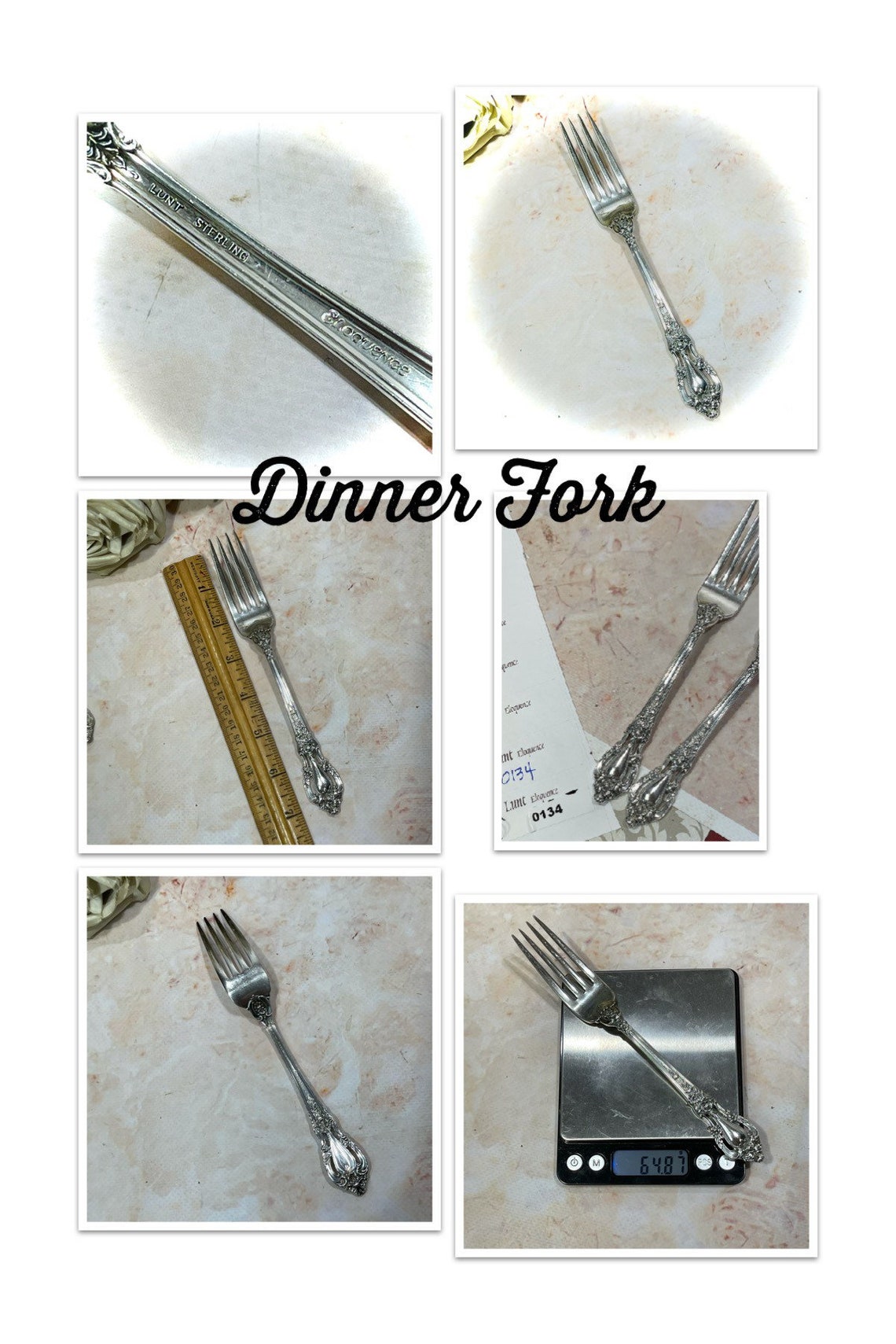 LUNT Eloquence Sterling Silver Flatware by the Piece Choose Fork Spoon ...