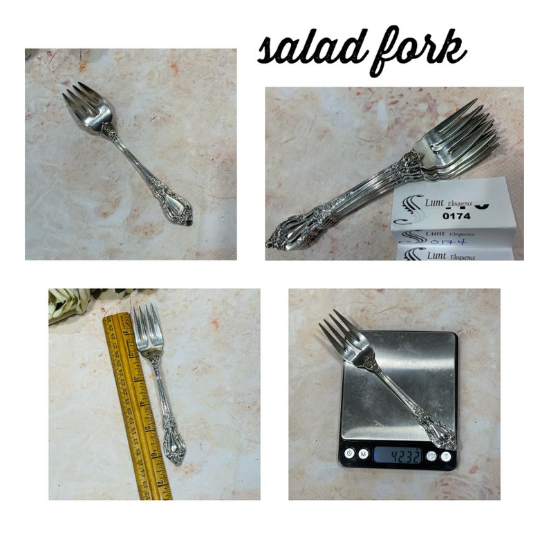 LUNT Eloquence Sterling Silver Flatware by the Piece Choose Fork Spoon ...