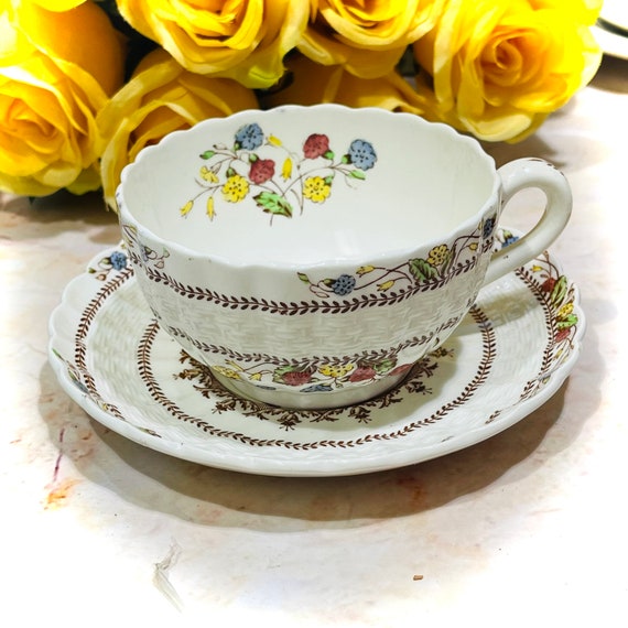 Spode Cowslip Cup and Saucer England Made Copeland Lovely | Etsy