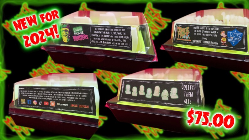 Classic Style Retro Glow Monster Cereal Premium Head Replicas Set of ...