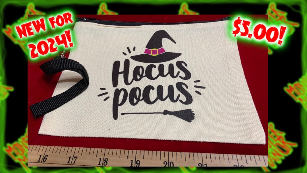 Hocus Pocus Canvas Zipper Bag Purse Pouch Makeup Cosmetic or - Etsy