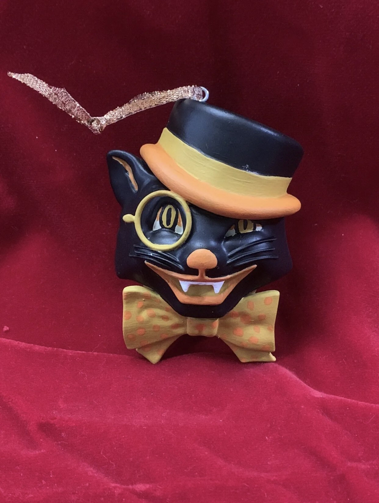 VINTAGE Inspired Classic Retro Black Cat HALLOWEEN / Christmas Horror ...