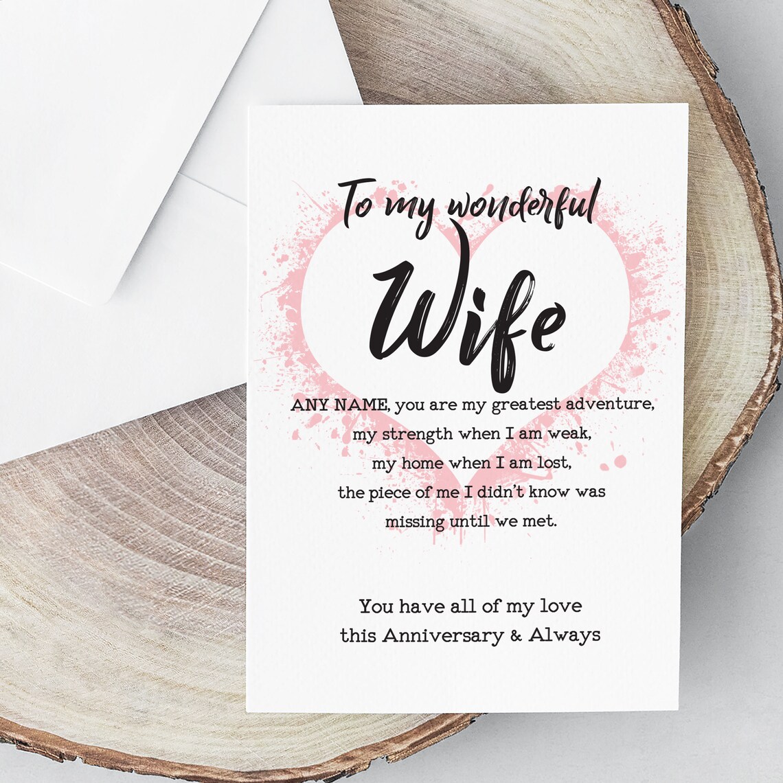 Wife Anniversary Card Anniversary Card For Wife Custom Etsy