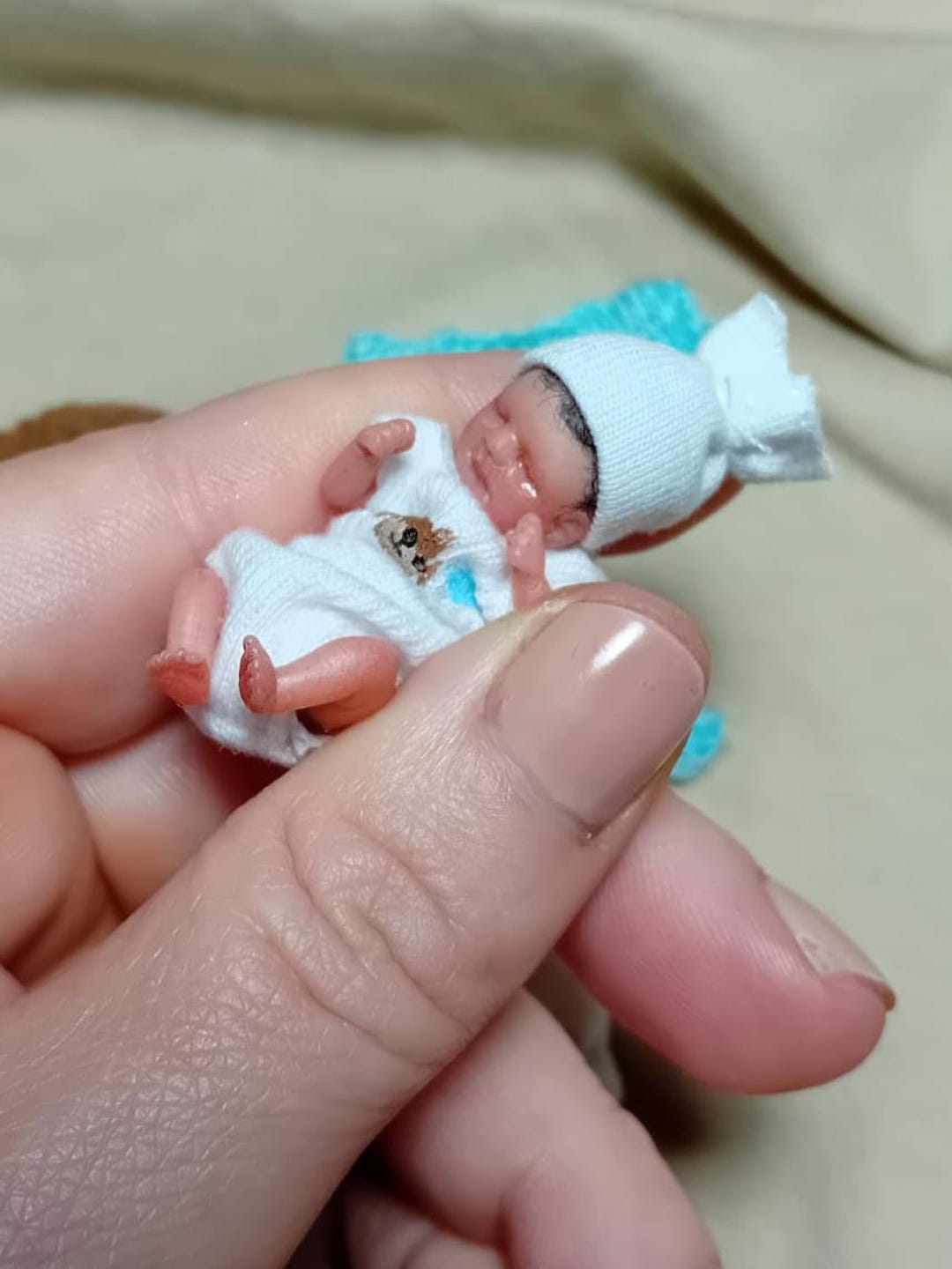 Ooak Mini Polymer Clay Baby Scale 1:12 Mini Baby in Polymer Clay ...