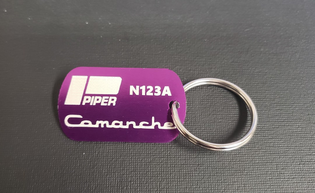 Custom Laser Engraved Piper Comanche Key-ring - Etsy
