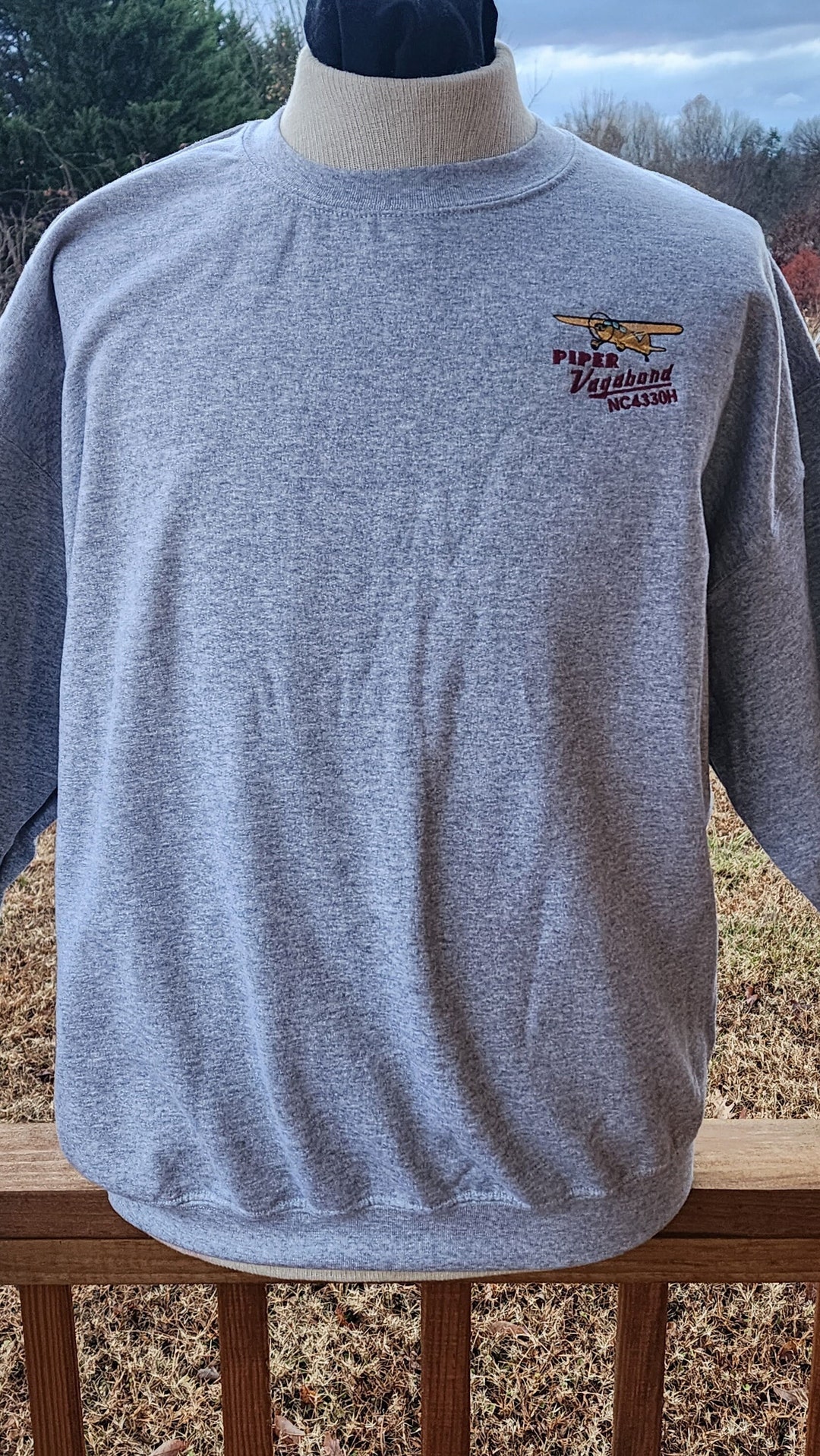 Custom Airplane Embroidered Sweatshirt | Pilot Gift | Personalized ...