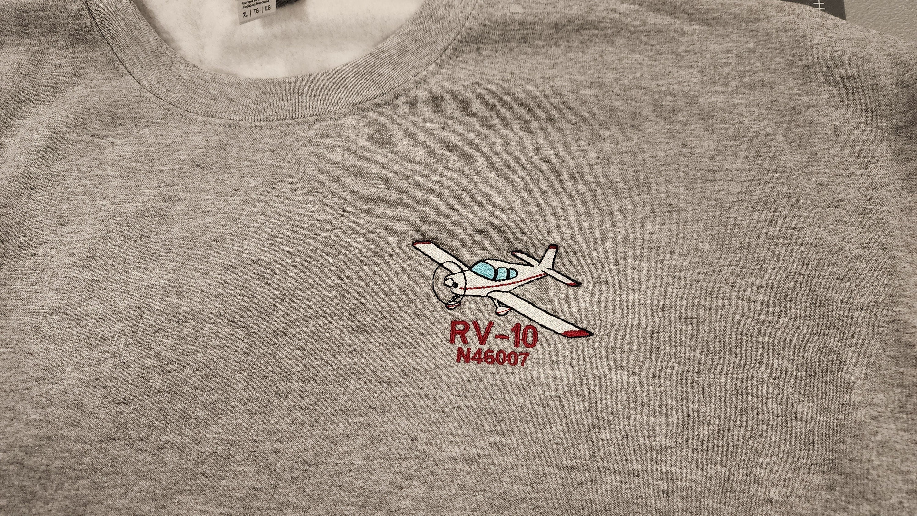 Custom Airplane Embroidered Sweatshirt | Pilot Gift | Personalized ...