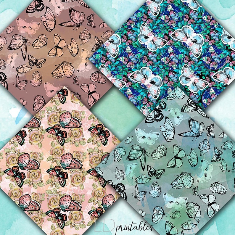 Fly Like a Butterfly Special Pack Printable Paper and Clipart ...