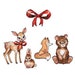 Christmas Forest Clipart, Winter Holiday Animals and Birds Clip Art ...