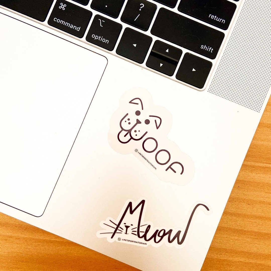 Cute Dog and Cat Stickers for You Laptop and Iphones (2 Stickers) Made ...