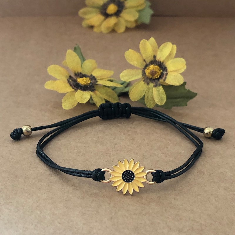 Sunflower Bracelet - Etsy