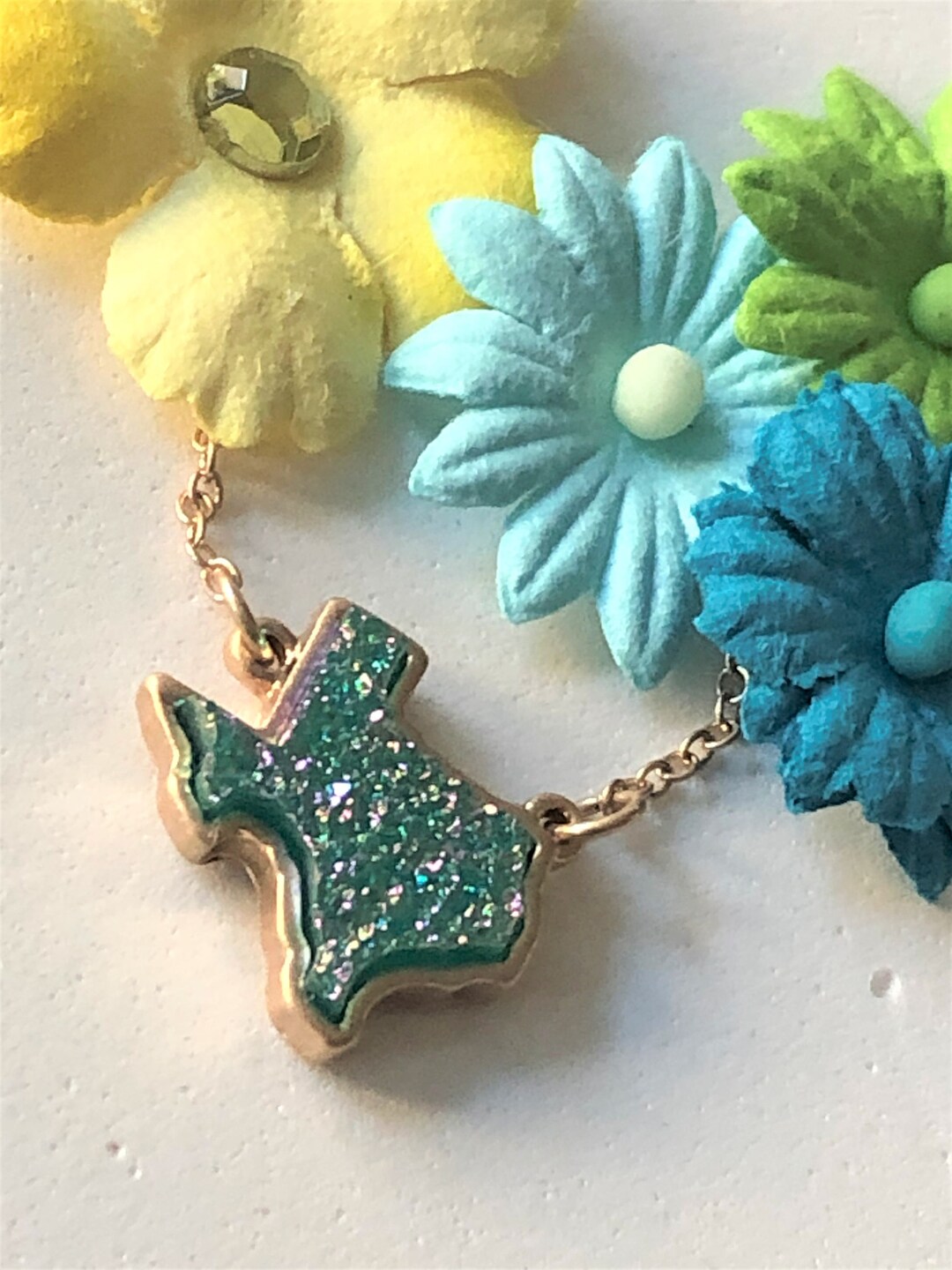 Collier Teal Texas / Collier Druzy Texas / Colliers Texas / Colliers ...