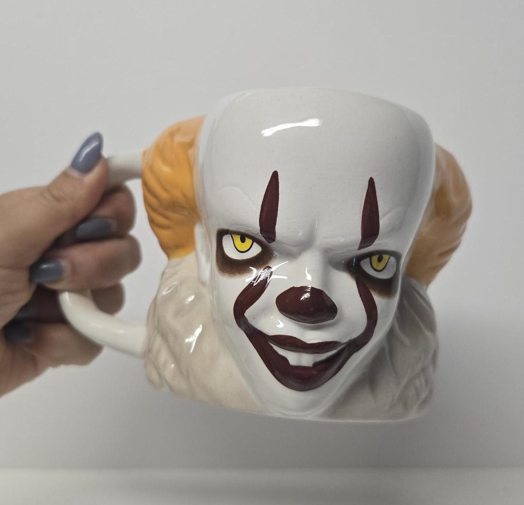 Stephen Kings It Pennywise the Clown's Shaped Head Ceramic 3D Coffee Mug - Etsy