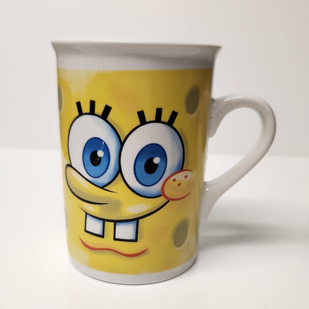 Spongebob Squarepants Two Sided Coffee Mug Tea Cup Nickelodeon Disney ...