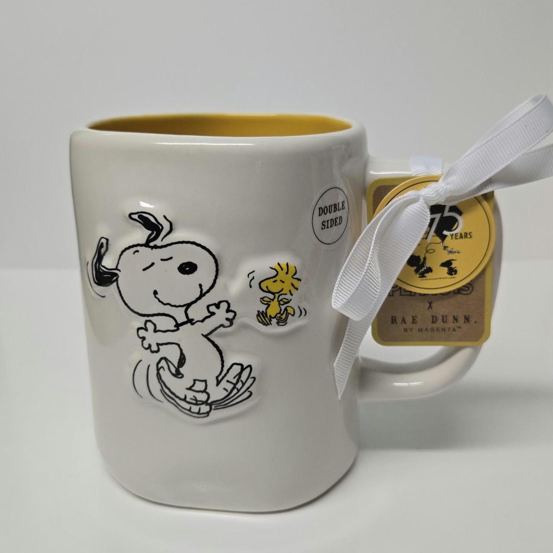 Rae Dunn "best Friends" Snoopy Double Sided Mug Coffee Cup - Etsy