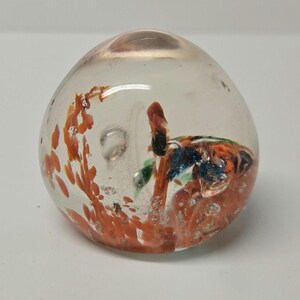 Vintage Glass Paperweight Sea Design - Etsy